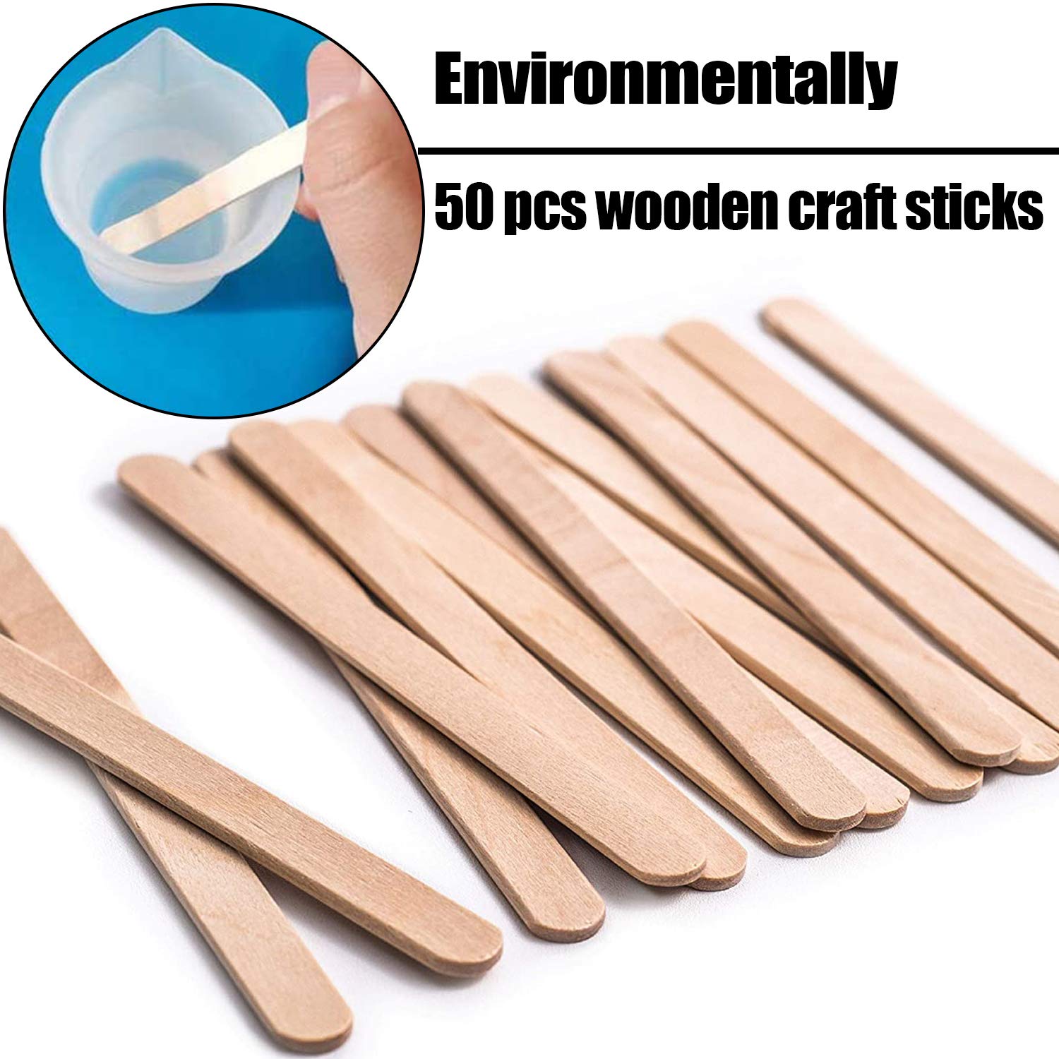 58 Pcs Silicone Mixing Cups Tools Kit, 100 ml Silicone Measuring Cups Non-Stick Silicone Mixing Cups for Resin Epoxy Resin Cups Glue Tools for Handmade Craft Resin with Mixing Sticks