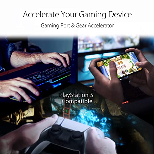 ASUS RT-AX82U AX5400 Dual-Band WiFi 6 Gaming Router, Game Acceleration, Mesh WiFi Support, Dedicated Gaming Port, Mobile Game Boost, MU-MIMO, Aura RGB (Renewed)