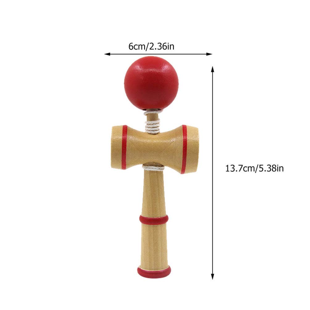 BESPORTBLE Wooden Tribute Kendama Toy Japanese Cup and Ball Catch Kadoma Game Ball in Cup Game Hand Eye Coordination Ball Catching Cup 2pcs