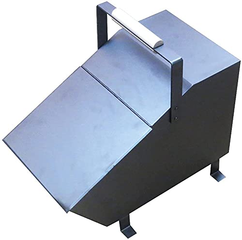 Boone Hearth Ash Bucket with Silver Handle for Fireplace