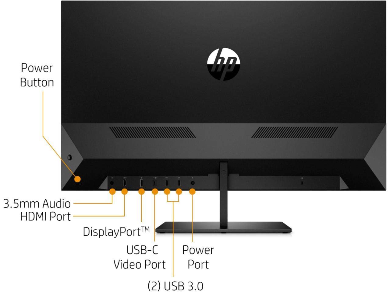 HP - Pavilion 32" LED QHD Monitor - Black with Black Stand