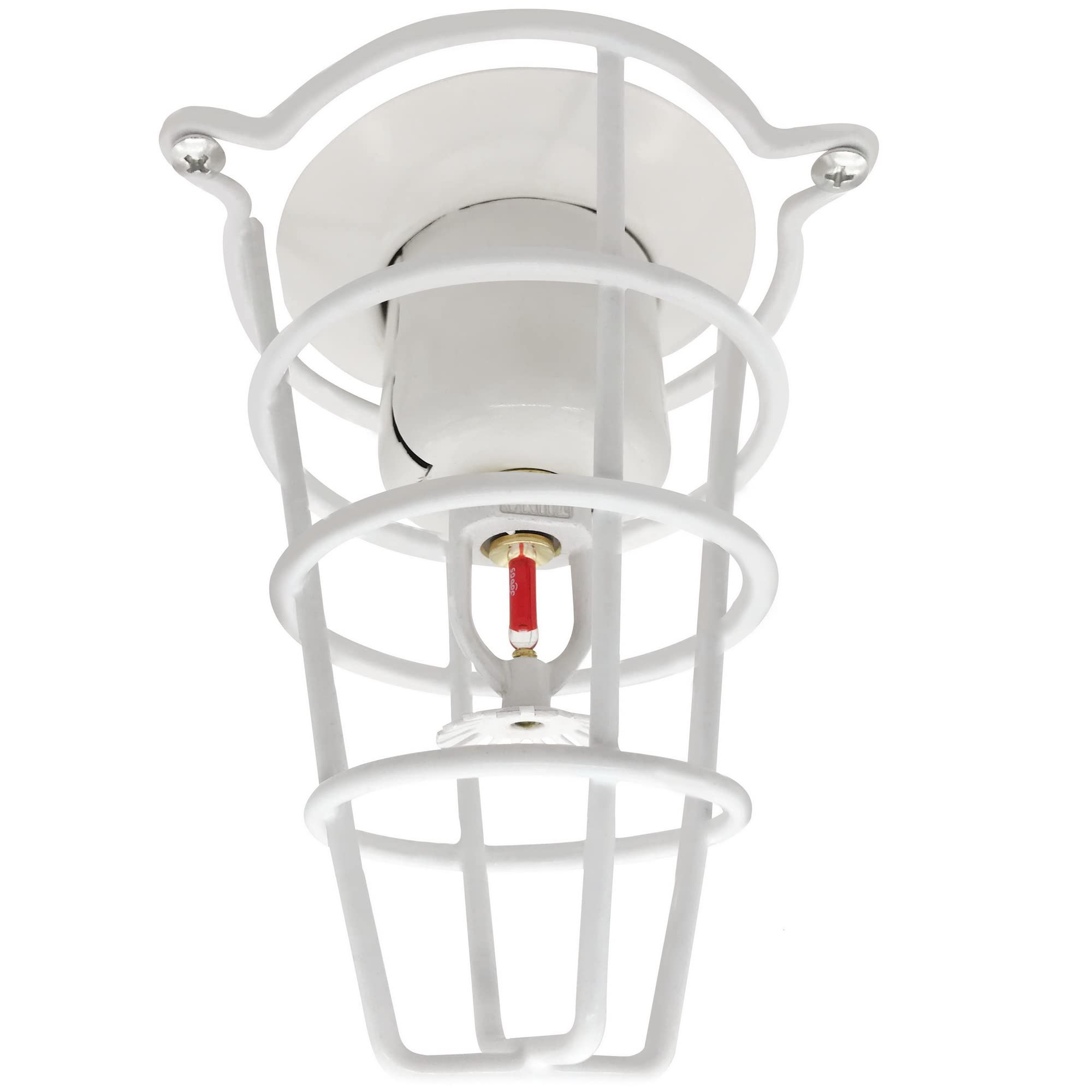 Happy Tree (2 Pack) White Fire Sprinkler Head Guard Cover for Both 1/2" & 3/4" Sprinkler Head 6" Deep Cage