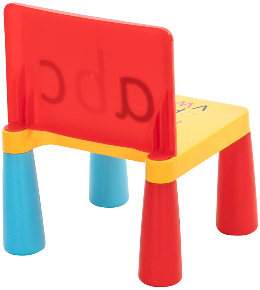 Plastic Children Desk Table and Chair, One Table and One Chair, Reduced Version Mushroom Leg, (16 x 14 x 12) inches