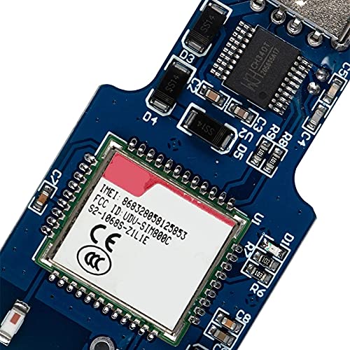 Teyleten Robot SIM800C USB GSM GPRS Wireless Module Quad-Band, 850/900/1800/1900MHz, CH340T USB Chip Support 2G 3G 4G SIM Card USB Communication SMS Data Transmission with Antenna (SIM800C is New)
