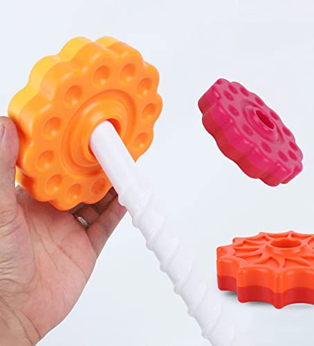BornCare Kids Spinning Spiral Stacking Toy for Baby Toddler Kids. Durable Colorful Toy Pre K