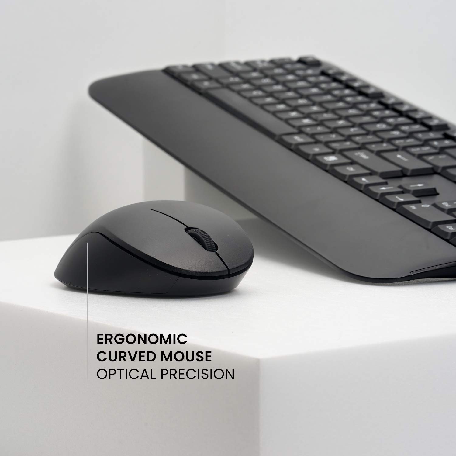 Perixx PERIDUO-714, Wireless Standard Keyboard and Mouse Combo Set, Black (11668)