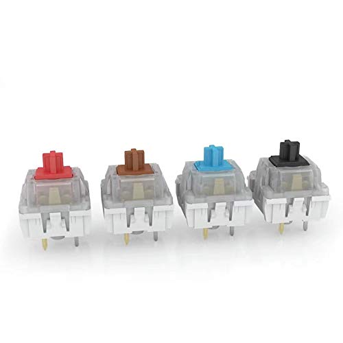 LUO Kaihua Red Switch 3 Pin Keyswitch DIY Replaceable Switches for Mechanical Gaming Keyboard (65 PCS)… (Red)