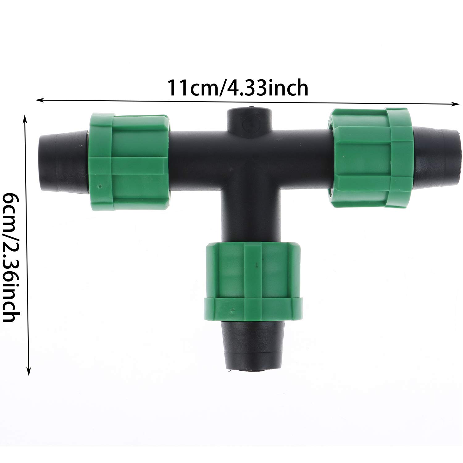8 Pieces Drip Irrigation Tubing Coupling Universal Elbow Fitting Hose Elbow Connector Fits All Brands 16-17mm Drip Tape or Sprinkler Systems