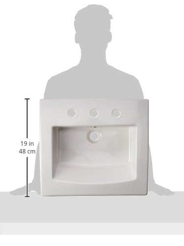 American Standard 0342008.020 Boxe Semi-Countertop Bathroom Sink, 13, White