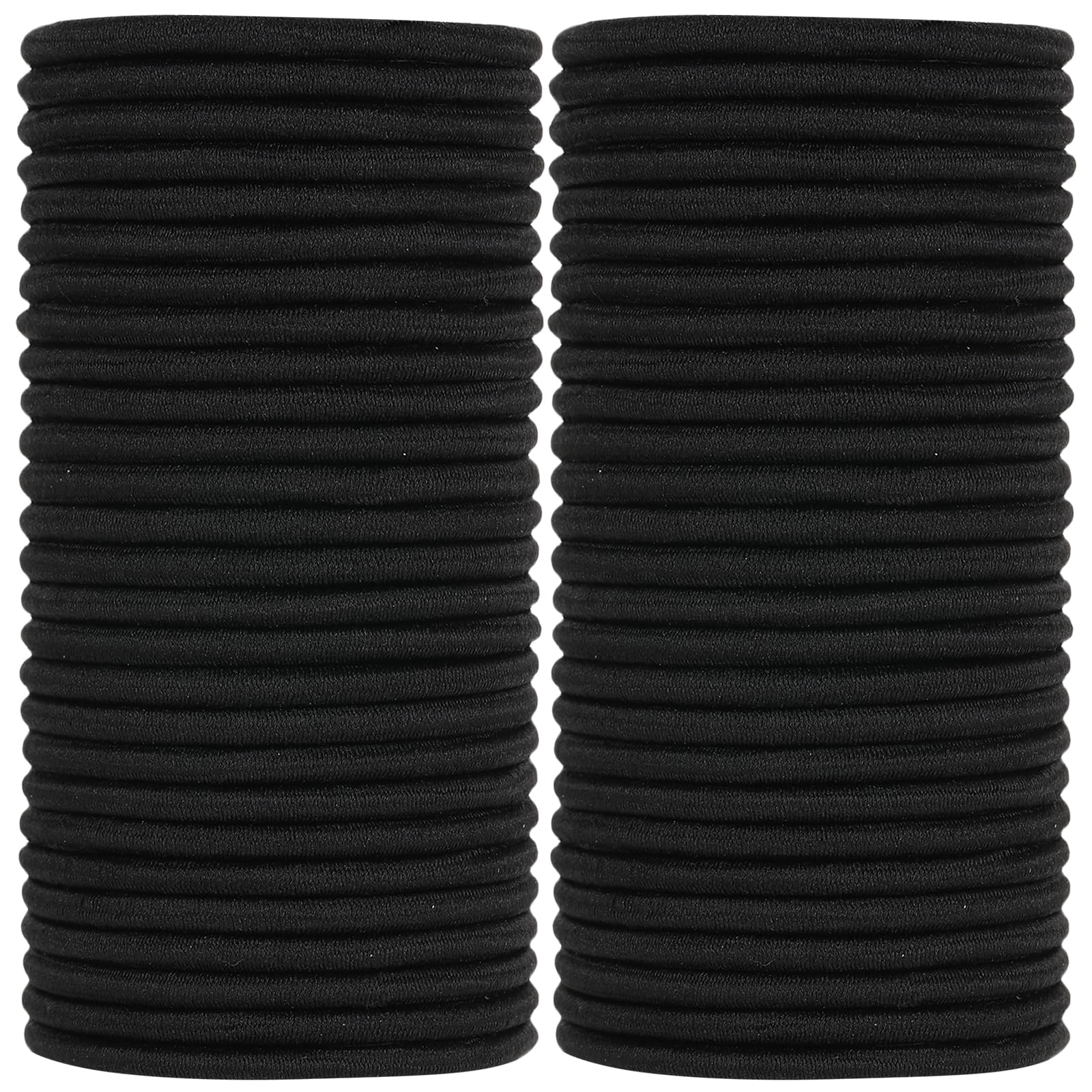 ADRIONE Black Hair Ties No damage 280 Pack, 4MM Hair Bands for Women's Hair Elastic Ponytail Holders No Damage Hair Ties Elastic Hair Ties Bulk Hair Ties for Women Pony Tails Hair Ties for Thick Hair
