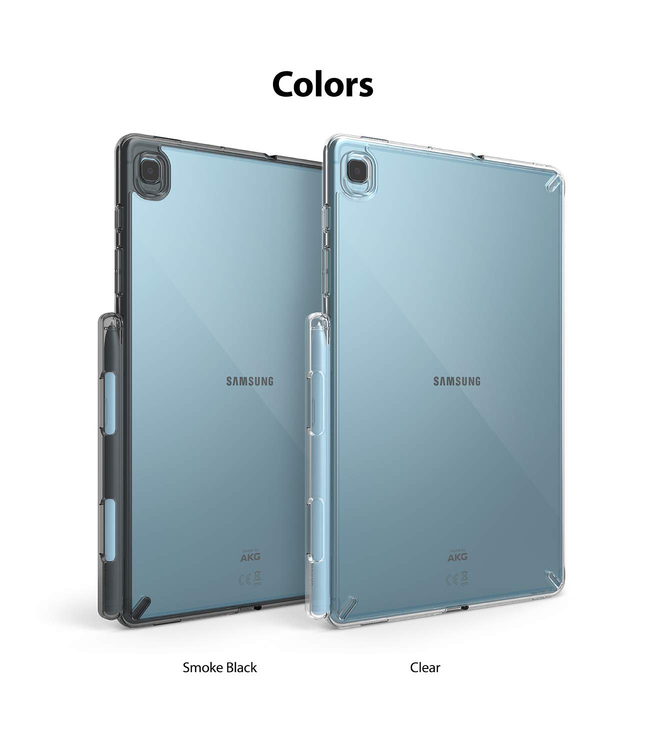 Ringke Fusion Case [Built-in Pen Holder] Compatible with Samsung Galaxy Tab S6 Lite Case 10.4 Inch 2024/2022 / 2020, Transparent Hard Back Shockproof Cover - Clear