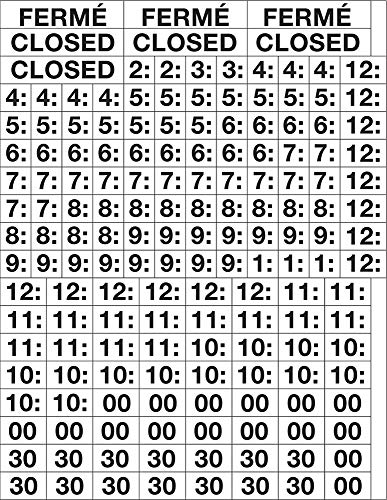Cosco Sign Kit, Business Hours, 8 x 12 Inches (098071)