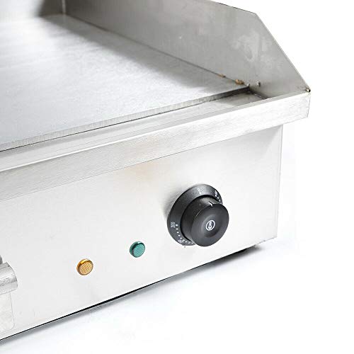 Commercial Electric Griddle, 4400W Countertop Flat Top Grill Dual Control Heavy Duty Stainless Steel Teppanyaki Griddle with Adjustable Temp Control 122°F-572°F 28.6"x15.7"