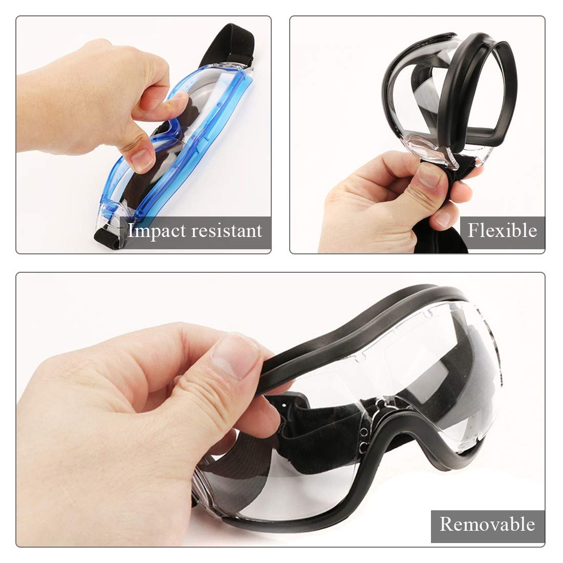 YIHAIXINGWEI Kids Safety Glasses Kids Goggles Childrens Windproof Eyes Protective UV Antifog Lab Gifts For Outdoor Sport. (1, blue)