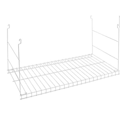 Rubbermaid Universal Closet 24 Inch Long Durable Steel Custom Wire Hanging Added Storage Shelf Accessory, White
