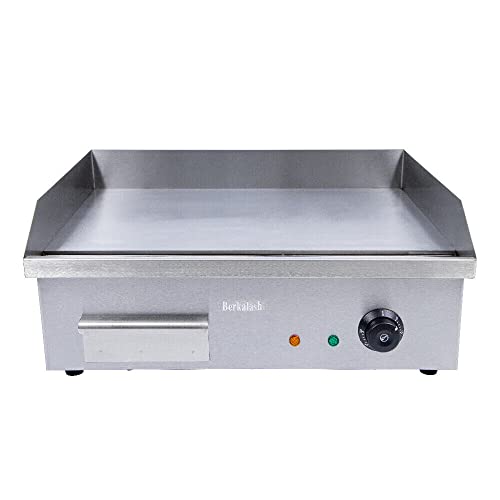 Commercial Electric Griddle, Flat Top Grill Hot Plate Stainless Steel Restaurant Grill Adjustable Thermostatic for Home Restaurant Kitchen BBQ Teppanyaki (110v, 3000W) (3000W)