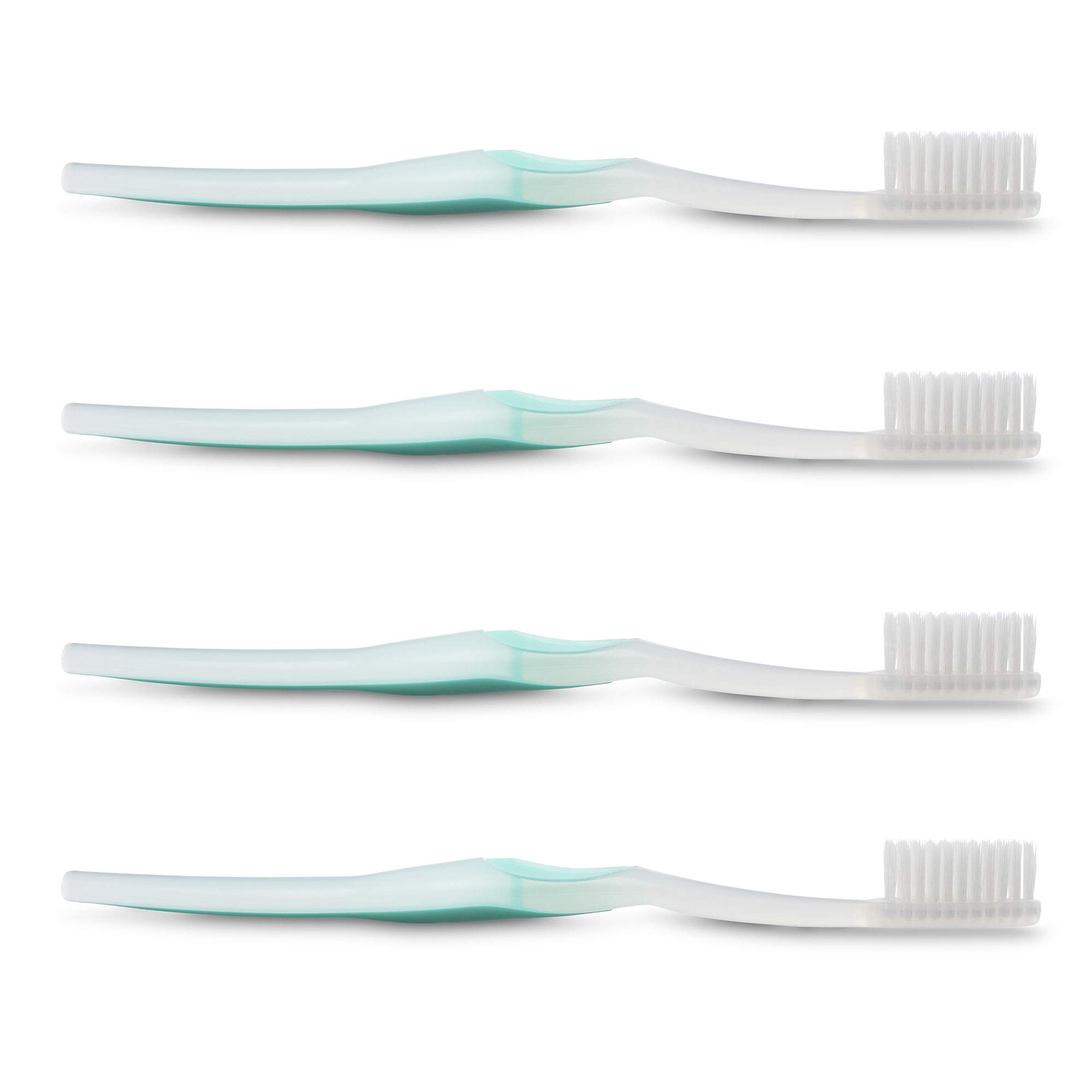 WELdental Welbrush Soft Flossing Sensitive Toothbrushes (Seafoam, 4-Pack)