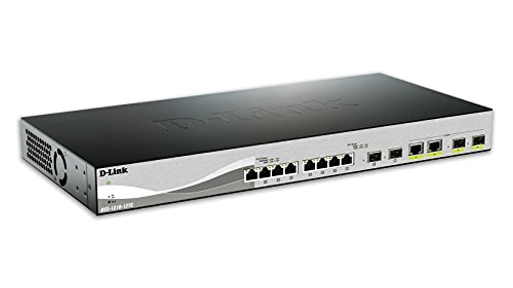 D-Link Systems 12-Port 10GBASE-T Web Smart Switch & 2 SFP+ Ports & 2 10GBASE-T/SFP+ Combo Ports (DXS-1210-12TC)