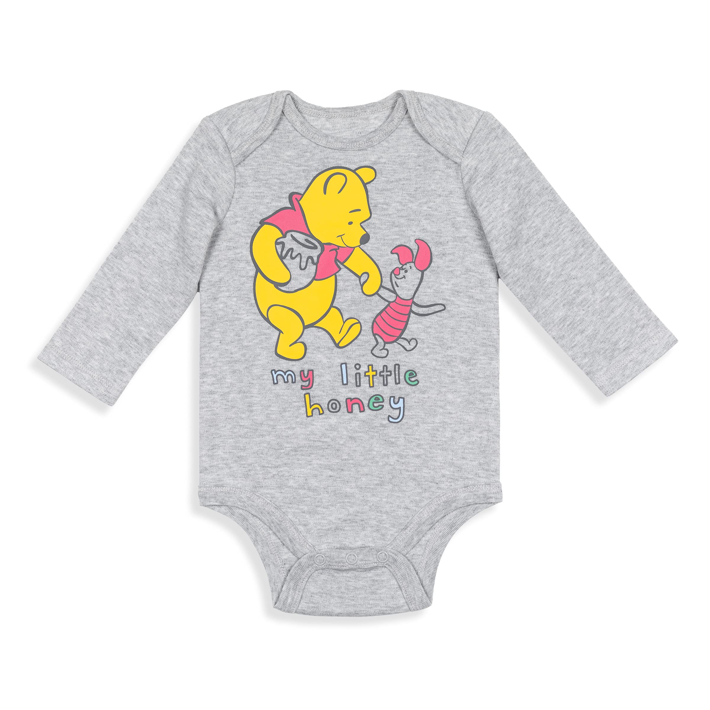 Disney Winnie the Pooh Eeyore Tigger Piglet Newborn Baby Boys 5 Pack Bodysuits 0-3 Months