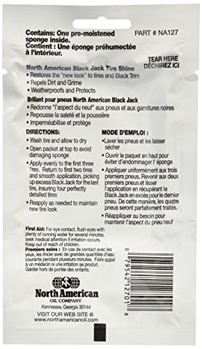 Blue Magic NA127-24PK Black Jack Tire Shine Towelette, (Pack of 24)