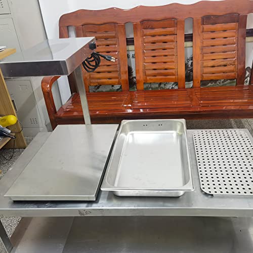 Commercial French Fry Warmer Infrared Food Warmer Fries Warming Stations with Removable Food Pan
