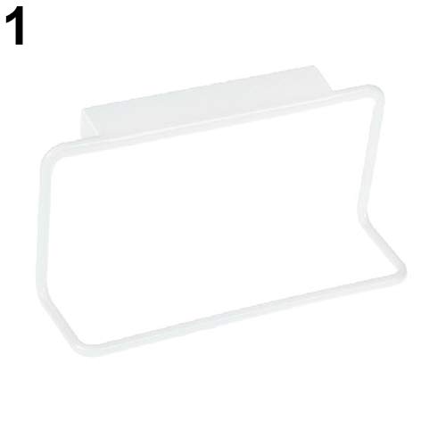 shlutesoy Over Door Tea Towel Rack Bar Hanging Holder Rail Organizer Bathroom Kitchen Hanger White