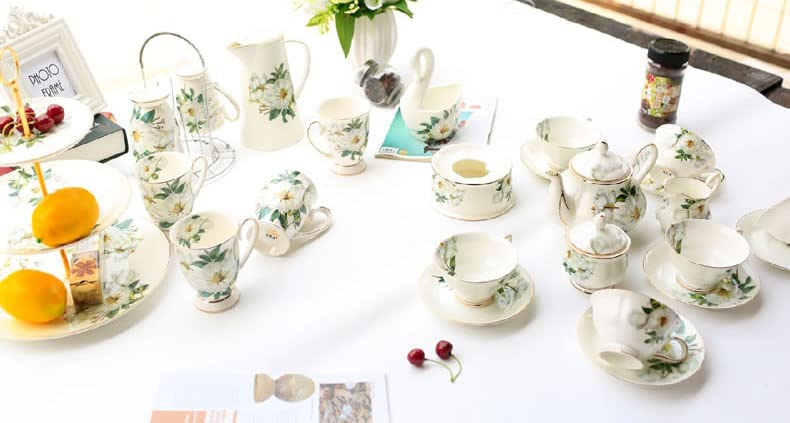 400ml Coffee Mugs with Spoon, Europe Noble Bone China Coffee Cup, Floral Ceramic Tea Cup, Tea Cup, Fancy Tea Cups, Gifts for Women, Tea Mugs,Flower Tea Cup, Luxury Tea Sets for Women