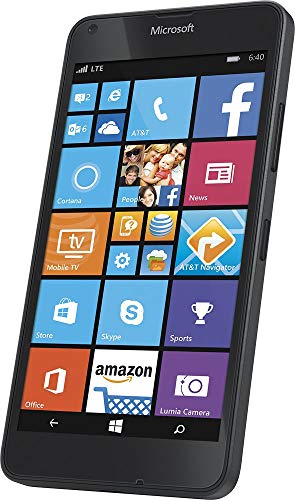 Lumia 640 4G LTE Smartphone, 6764A with 8GB Memory Cell GoPhone - Black - Compatible with Microsoft Nokia 8.1 Phones -Carrier Locked to AT&T Wireless