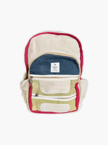 Backpack, Fits laptop, Eco friendly, Organic Hemp travel and laptop Backpack, handcrafted by the best artisans in Nepal (Alpine)