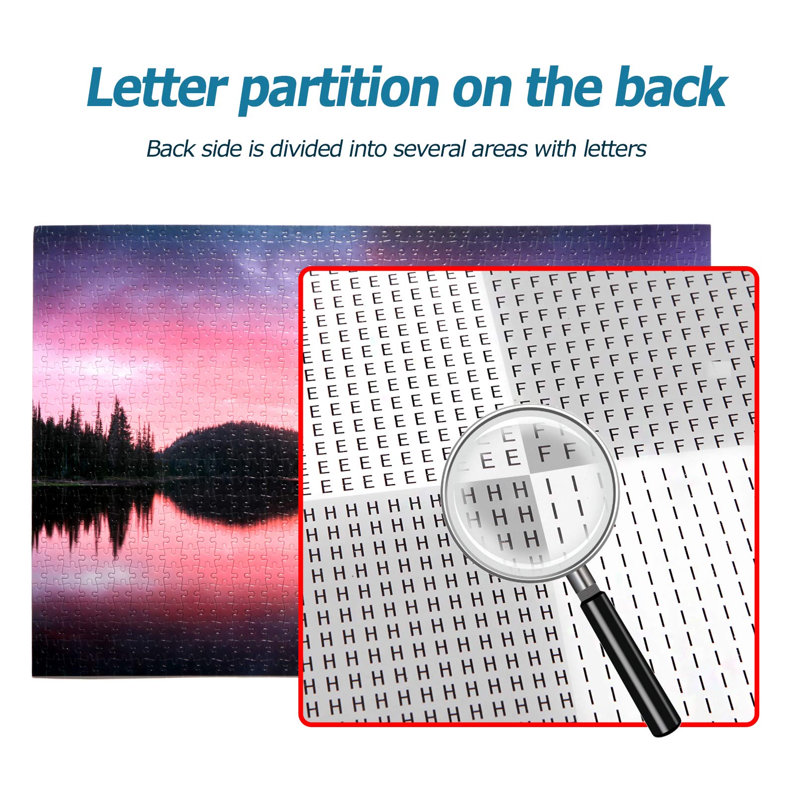Bgraamiens Puzzle-Shadow on The Lake-1000 Pieces Peaceful Lake and Mountain Nature Scenery Series Jigsaw Puzzles
