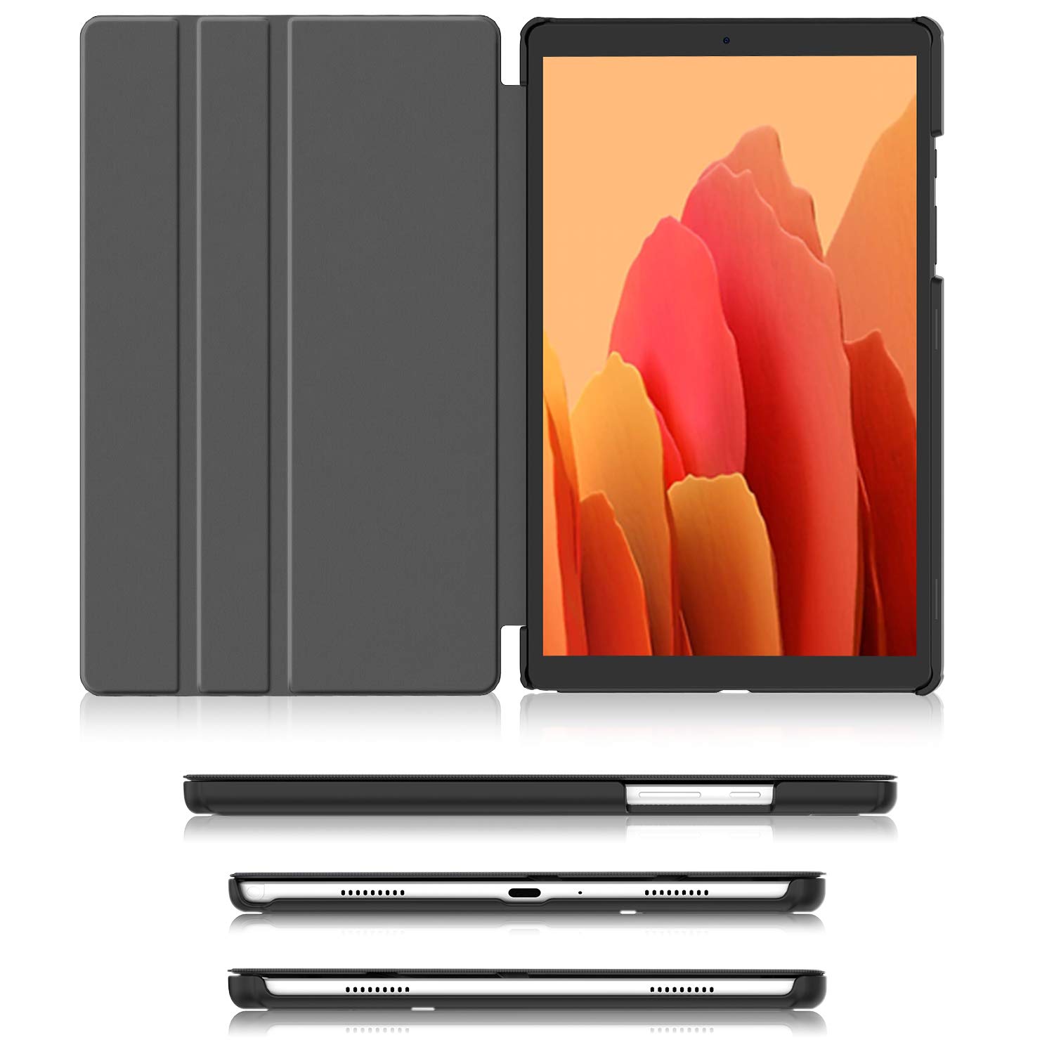 Soke Galaxy Tab A7 10.4 Case 2020, Premium Shock Proof Stand Folio Case,Multi- Viewing Angles, Hard PC Back Cover for Samsung Galaxy Tab A7 10.4 inch Tablet [SM-T500/T505/T507],Black