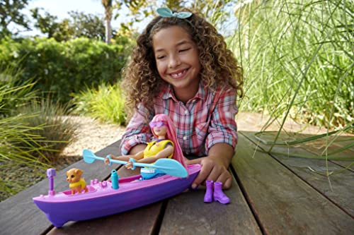 Barbie It Takes Two Doll & Accessories, Playset with Kayak, Puppy & Accessories, Daisy Doll with Curvy Body & Pink Hair