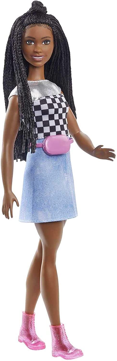 Barbie: Big City, Big Dreams âBrooklynâ Roberts Doll (11.5-in, Brunette Braided Hair) Wearing Shimmery Top, Skirt & Accessories, Gift for 3 to 7 Year Olds