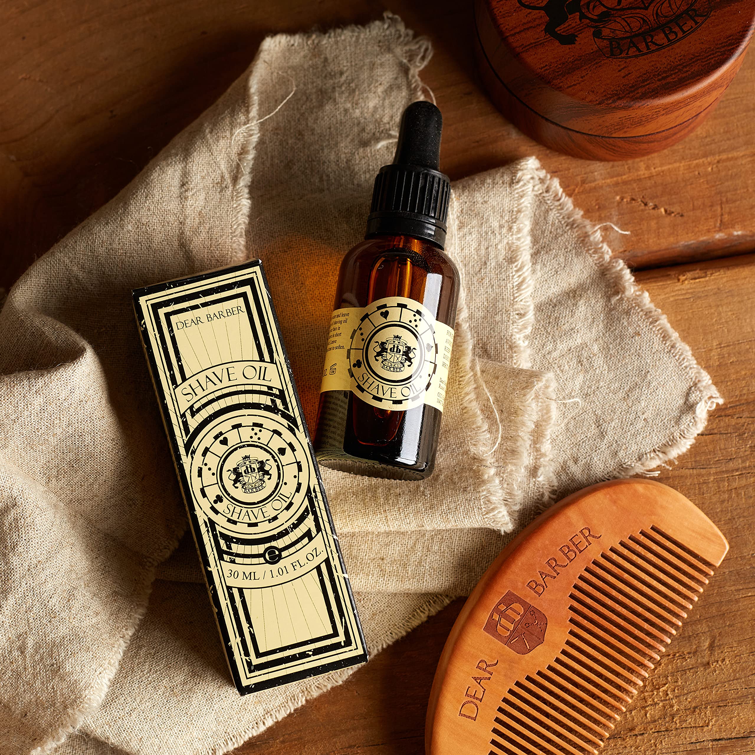 Dear Barber Shave Oil, Reduces Shaving Irritation and Leaves Skin Hydrated and Soft to the Touch 30ml
