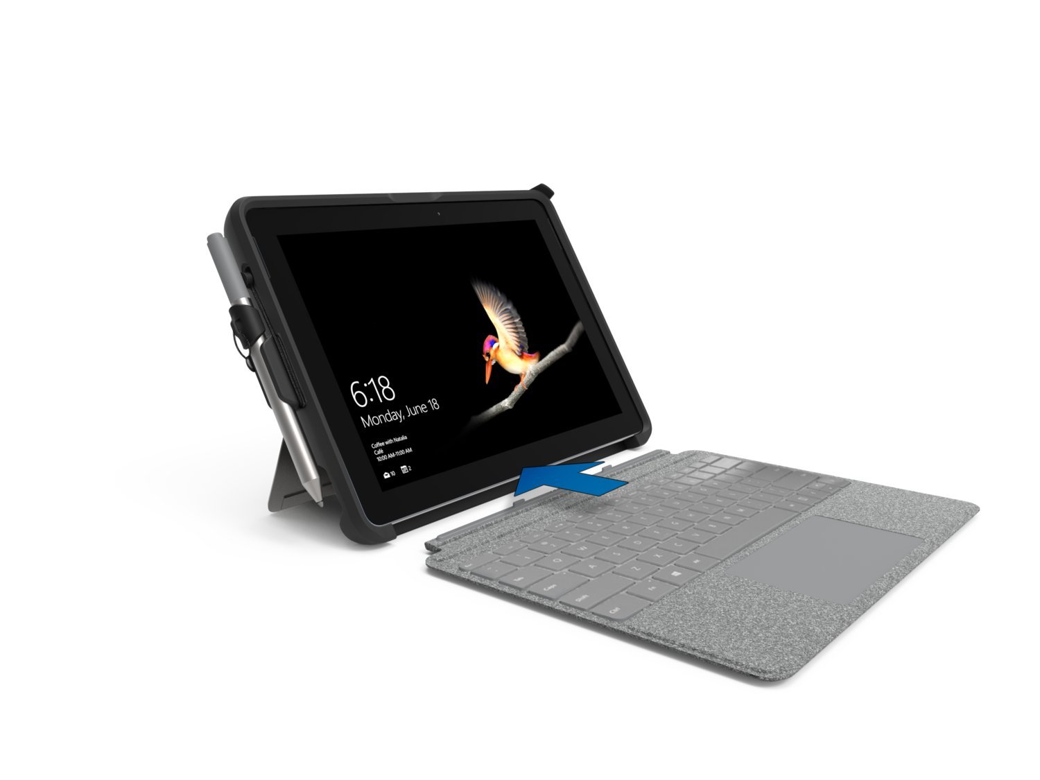Kensington Blackbelt Surface Go Rugged Case for Surface Go 3, Surface Go 2 and Surface Go (K97651WW)