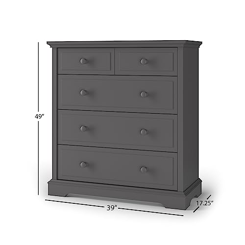 Child Craft Universal Select 4 Drawer Chest, Storage for Nursery or Kids Room, Cool Gray