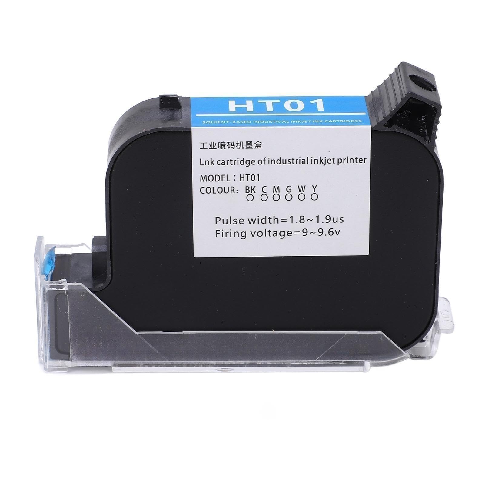 42ML Original Printer Ink Cartridge, Handheld Portable Ink Cartridge Durable Rapid Drying Inkjet Printer Cartridge Replacement 12.7mm for Handheld Inkjet Printer Coding Machine