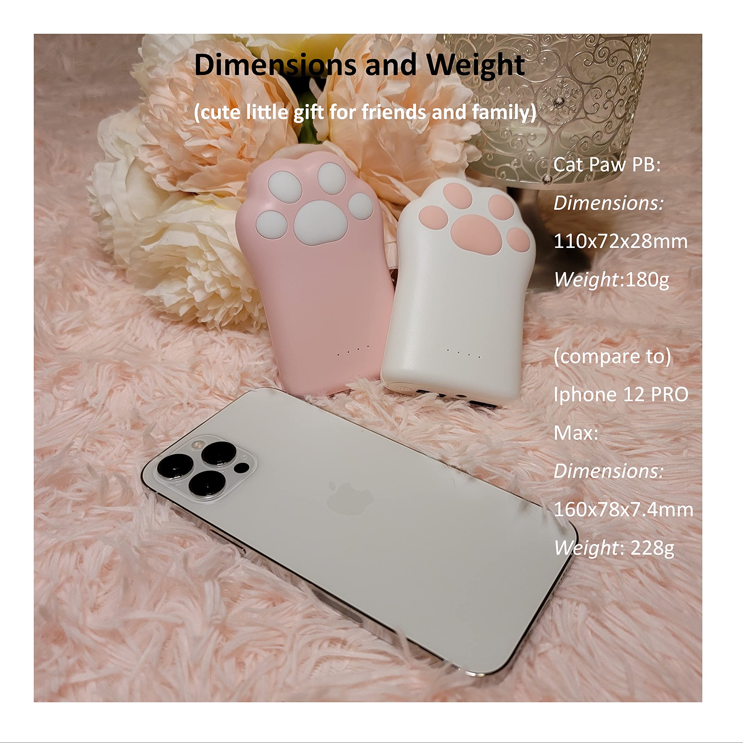 Portable Charger, Fast Charging 10000mAH Power Bank, Cutest Device for iPhone 14 13 pro X XS XR Xs Max 8 Plus, Samsung Galaxy A11 A20 A21 A51 A50 A71 A01 S22 S21 S20 Note 20 Ultra Z Fold