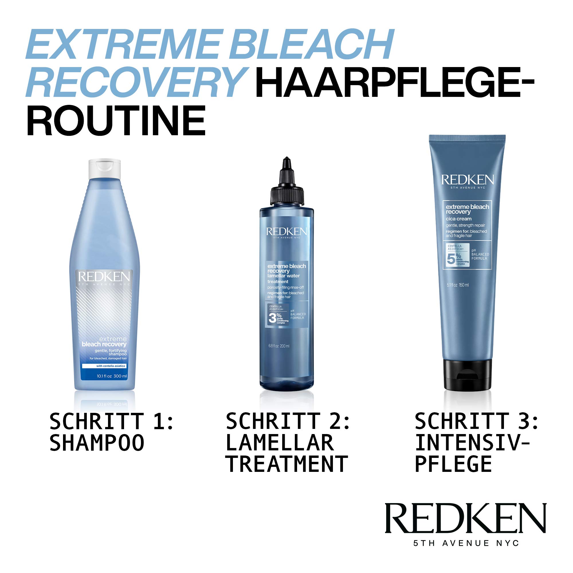 Redken Extreme Bleach Recovery Cica Cream For Bleached Hair - Moisturizes and Reduces Hair Breakage With Cica