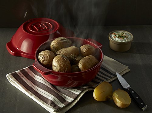 Emile Henry Ceramic Bread/Potato Cooker | Burgundy