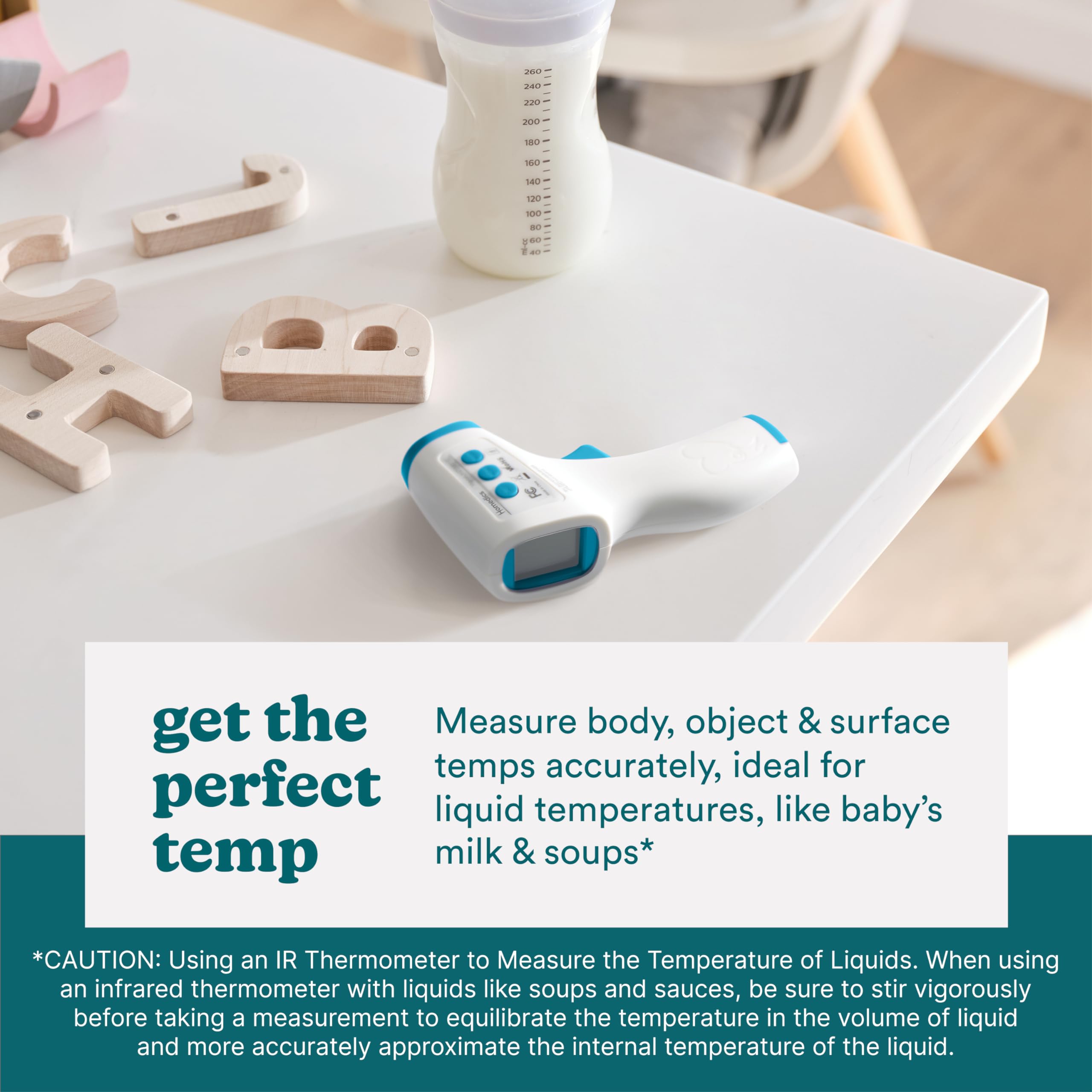 HoMedics Non-Contact Infrared Forehead Thermometer, Clinically Proven Fast Accurate Results, High-Fever Alert with 4-in-1 Readings