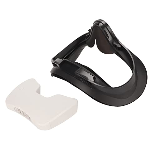 Active Air Circulation Facial Interface for Oculus Quest 2,Replace Silicone Face Case Pad with Rechargeable Micro Silent Ventilation Host,4400mAh Battery (Apple Grain)