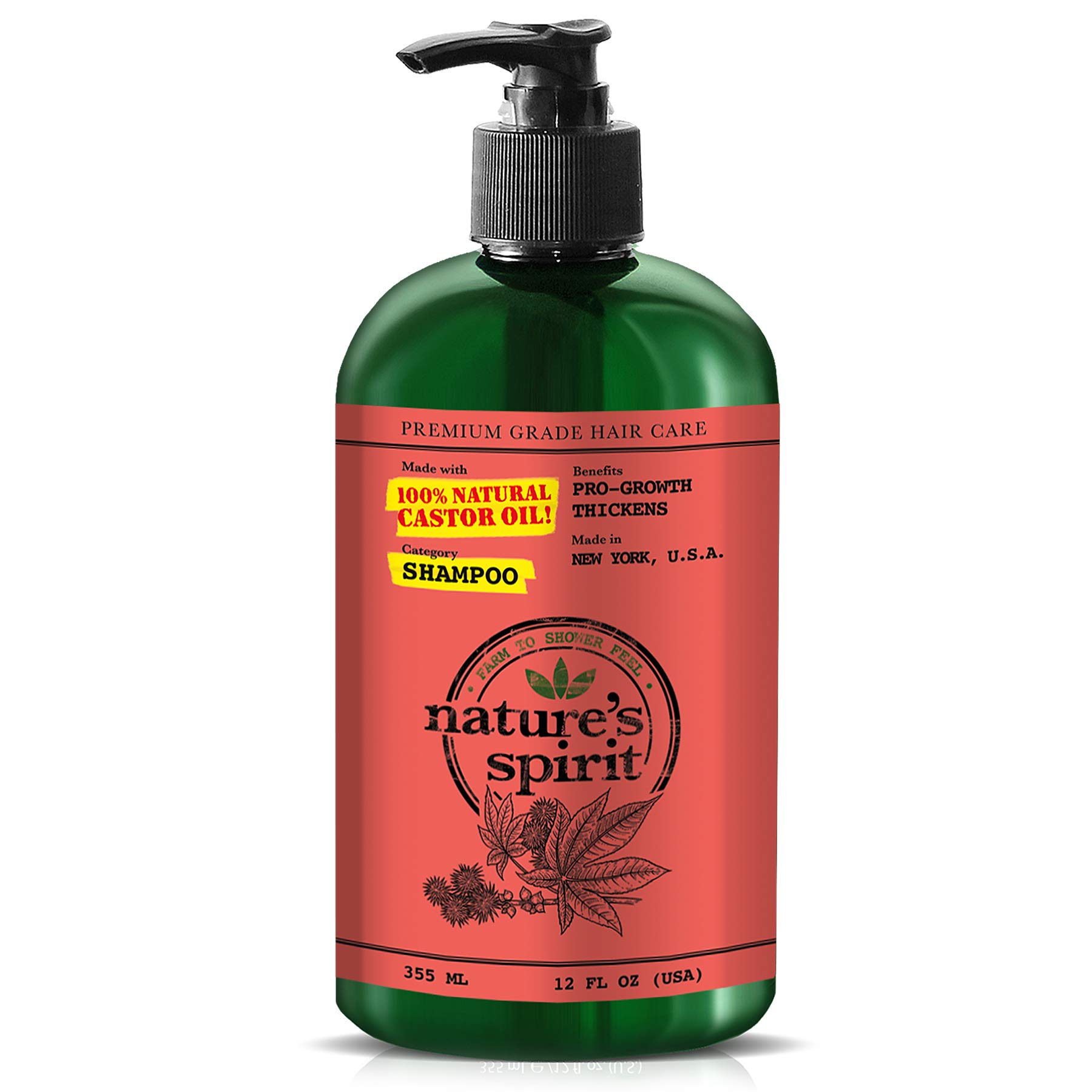 Nature's Spirit Pro-Growth Castor Oil Shampoo 12 ounce