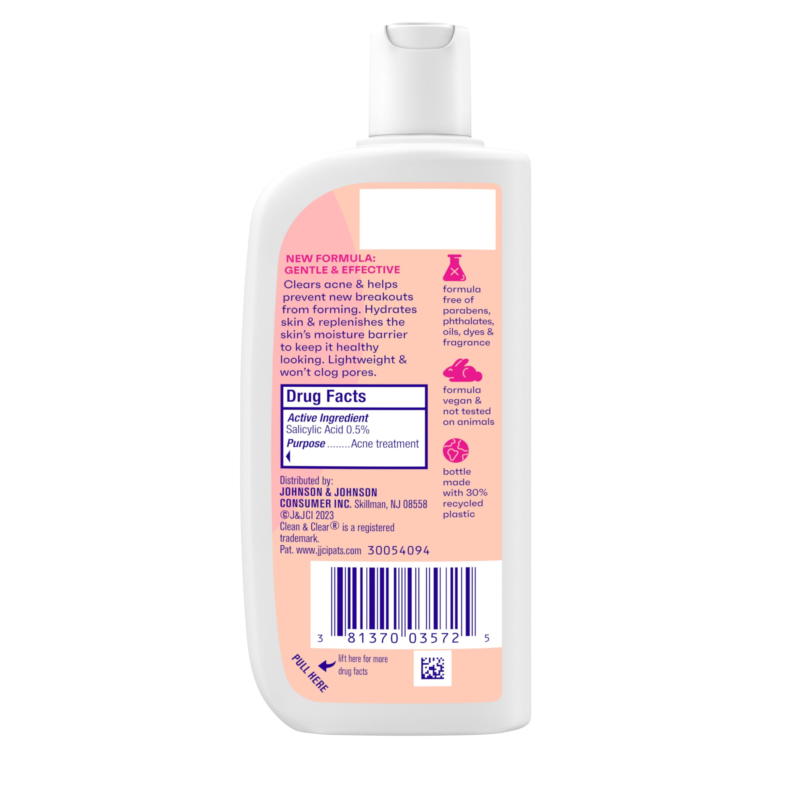 Clean & Clear Essentials Dual Action Oil-Free Facial Moisturizer, Salicylic Acid Acne Treatment with Pro-Vitamin B5 Moisturizes While Treating Acne & Helping to Prevent Pimples, 4 fl. Oz (Pack of 3)