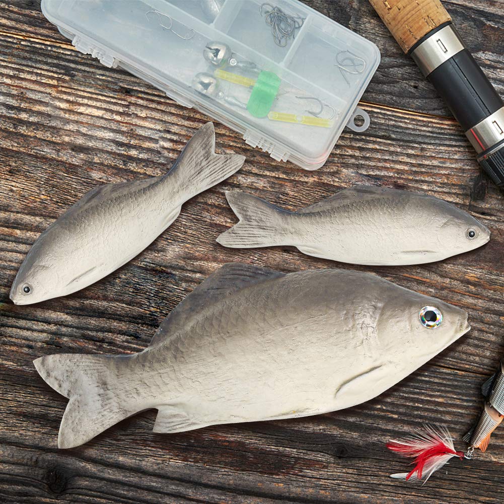 BigOtters 4PCS Fake Fish, Artificial Sea Fish Realistic Fish Playset Model Food Display Kids Favor Toy Kitchen Decor Photography Props