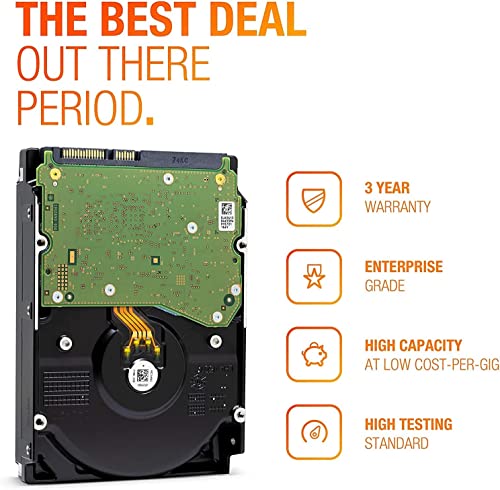 HGST Ultrastar He10 | HUH721010ALE600 | 0F27604 | 10TB SATA 6-Gbps 7.2K RPM 256MB 3.5in 512E ISE Hard Drive (Renewed)