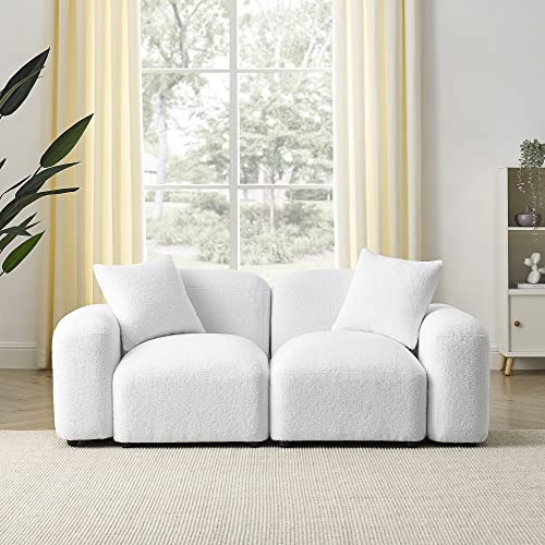 ERYE L-Shaped Modular Sectional Sofa Couch DIY Free Combination Modern Convertible Sofa&Couch w/3 Single Seats and Movable Ottoman for Living Room
