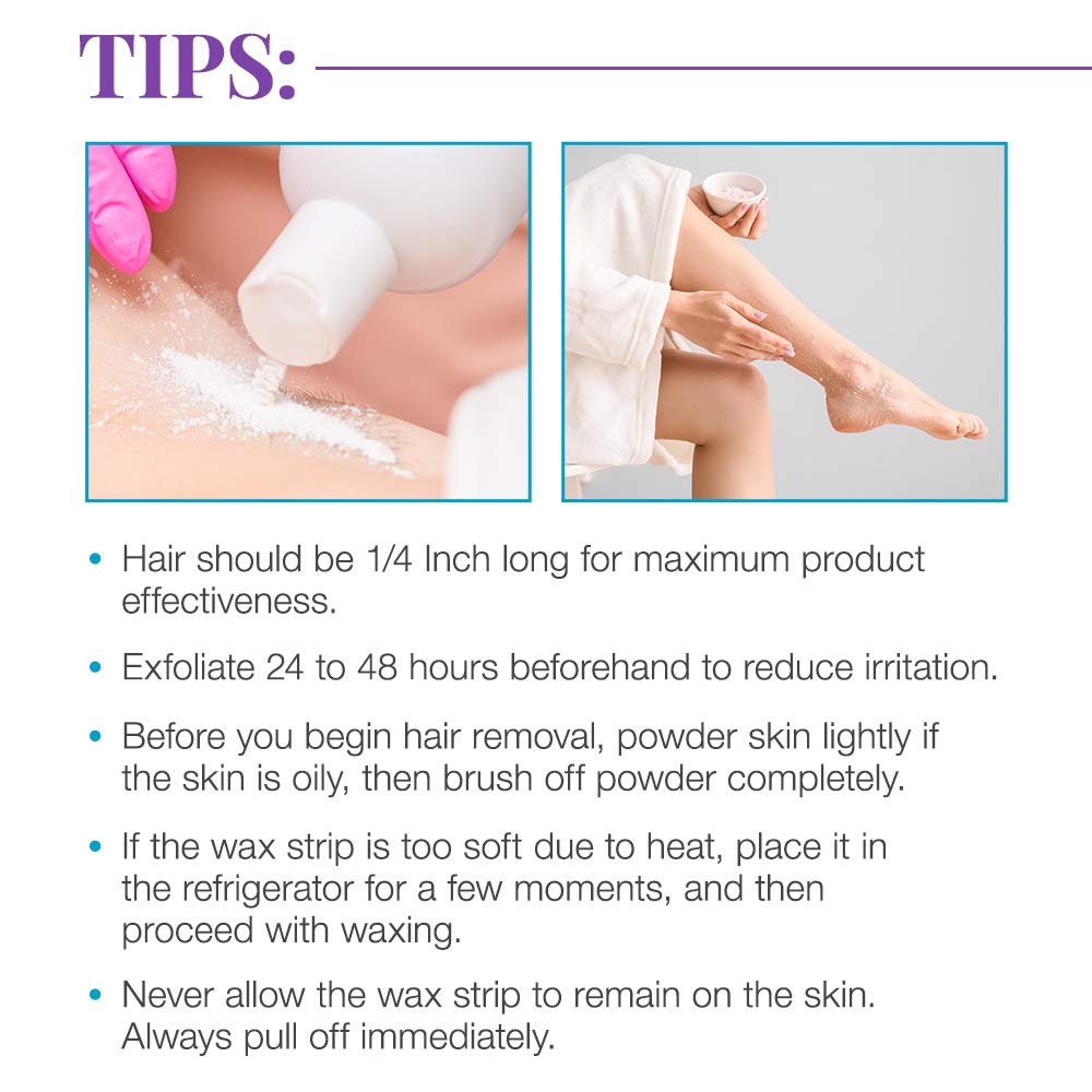 Clean + Easy Ready- To- Use Wax Strips For Facial Waxing, No Heating Required, Great For Unsightly Hair Removal Touch-Ups, 12 Ct.