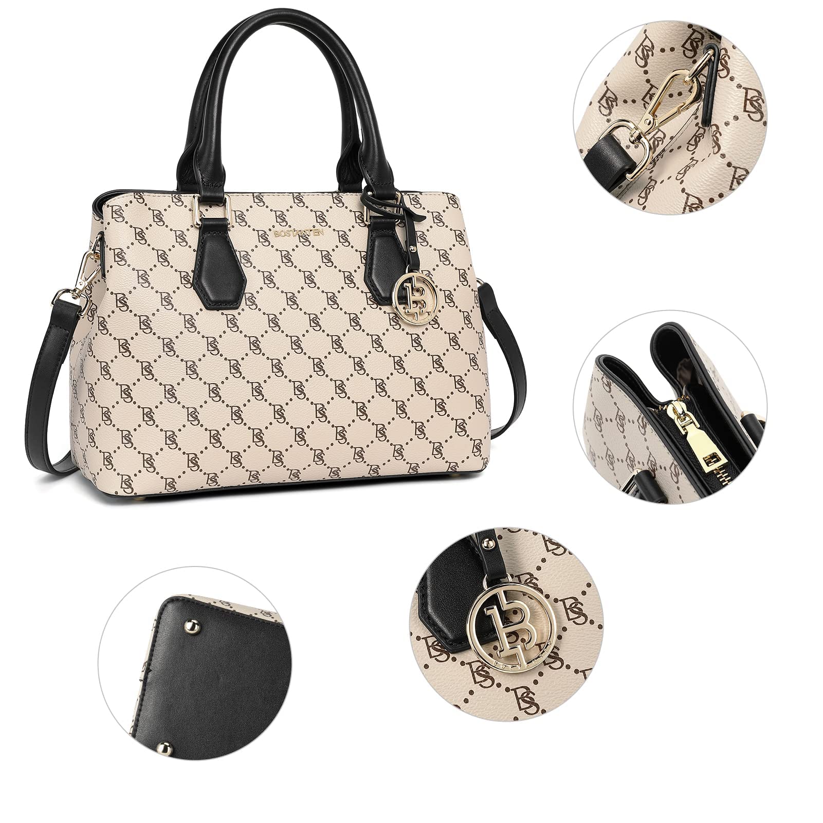 BOSTANTEN Women Leather Handbag bundle Leather Wallets for Women