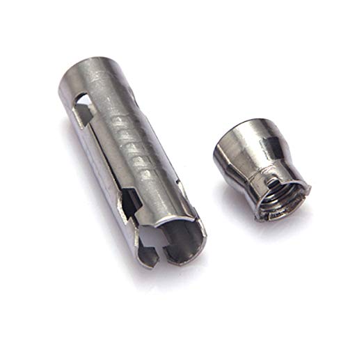 L-A M6 304 Stainless Steel Expansion Tube Anchor Expansion Pipe Internal Expansion Bolt M6 for Solid Wall and Drywall Anchor(5 Pcs), silver